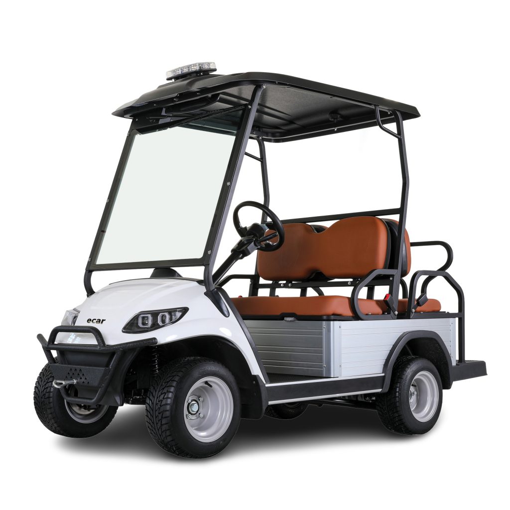 4 Seat Golf Cart Solution: ECAR Lithium IKON HD 4S Golf Cart